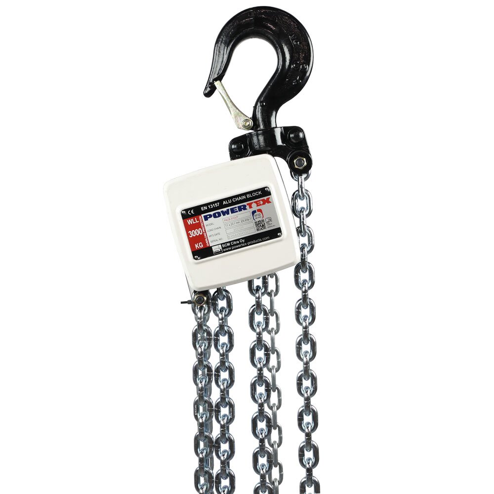 Aluminum chain block with overload protection | Certex Finland
