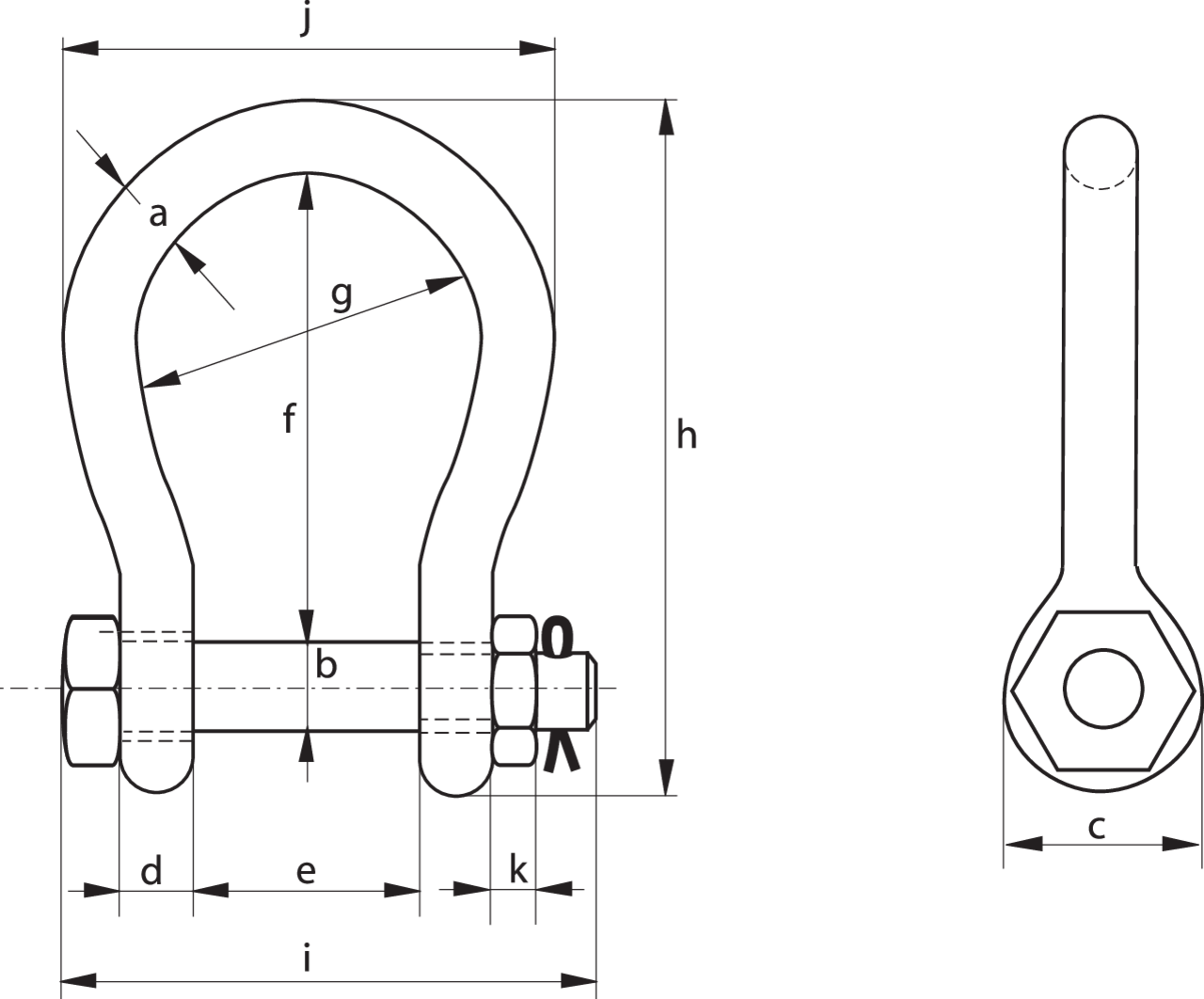 Wide Mouth Shackle G-4263 - Certex Finland
